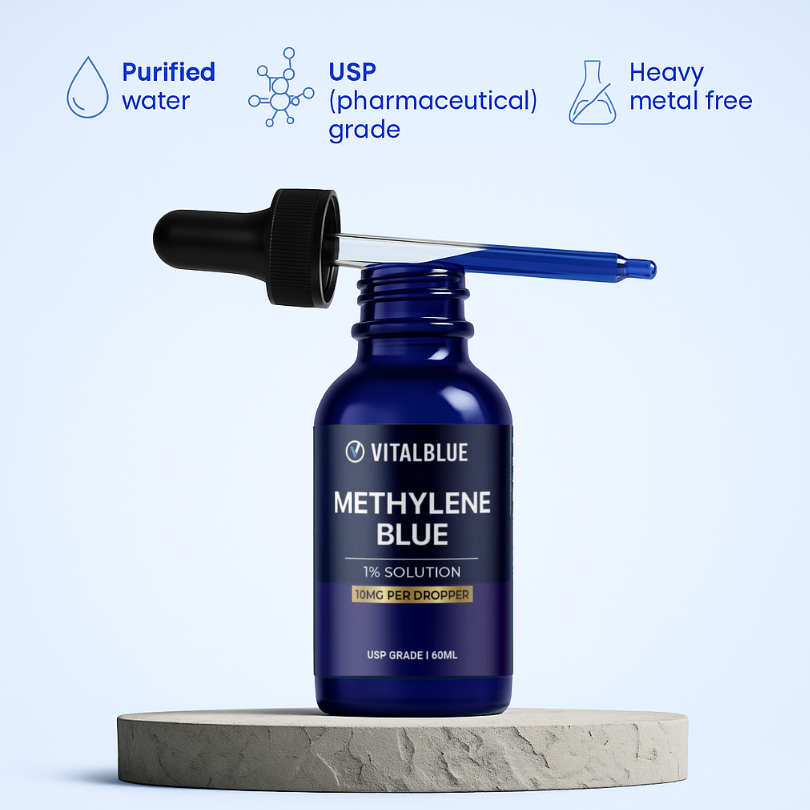 Vital Blue Methylene Blue 60ml Drops – VitalBlue